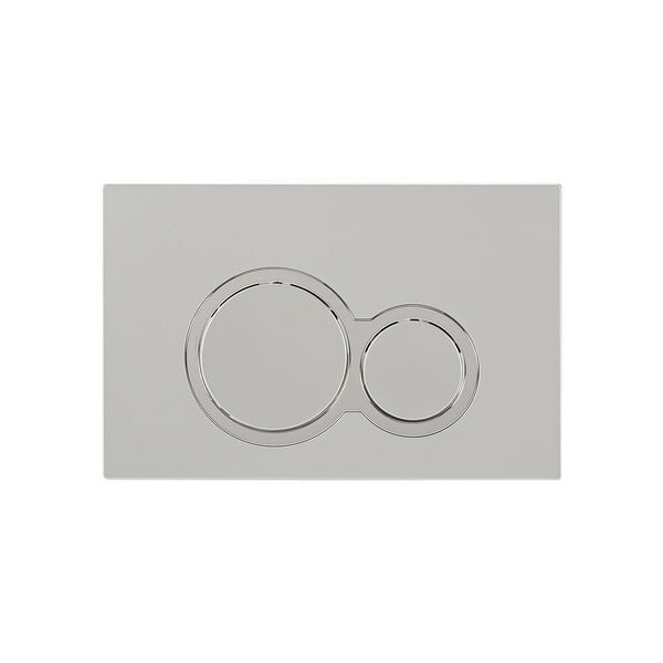 Chrome Square Push Button Dual Flush Plate