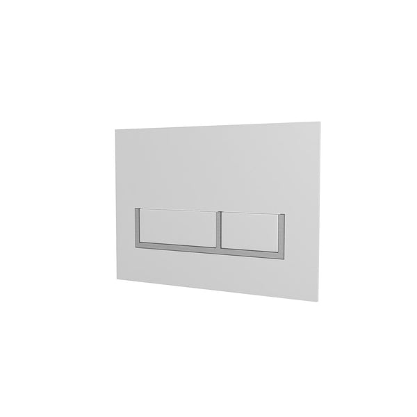 Chrome Square Push Button Dual Flush Plate